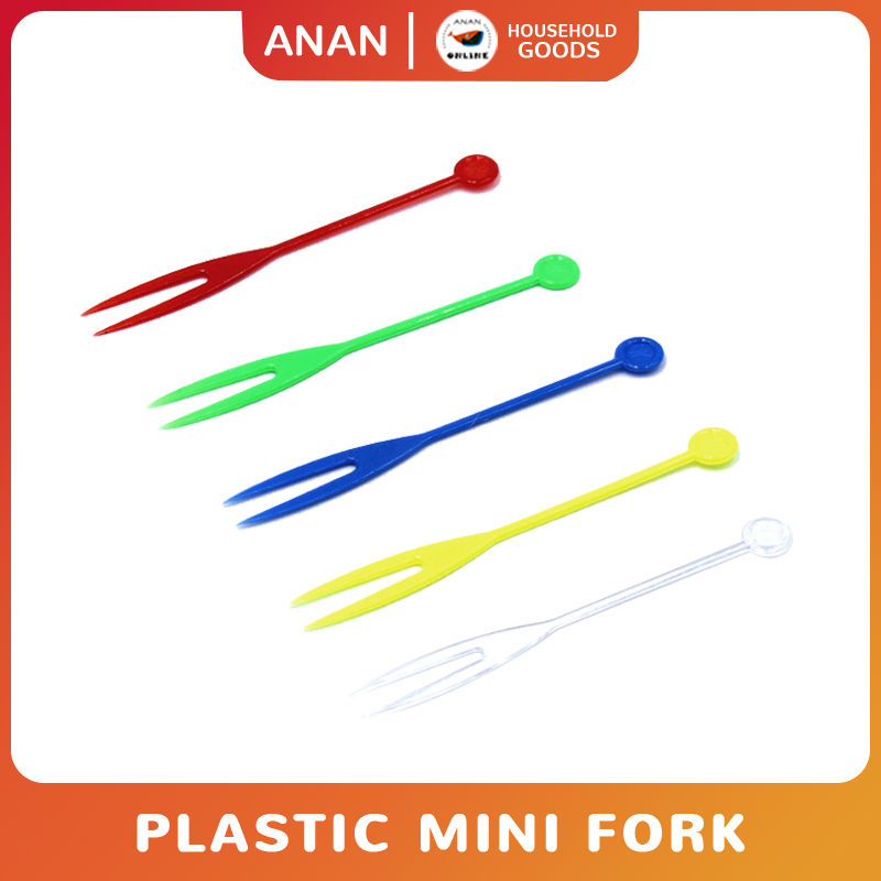 400pcs Plastic Mini Fork 8cm Siomai/Takoyaki/Cocktail/Fruitpick/Pica ...