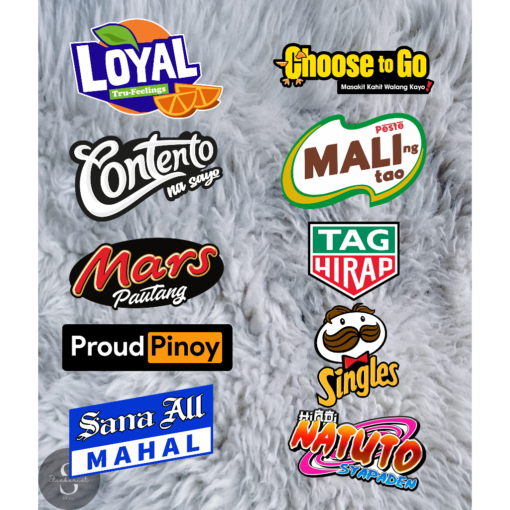 SET OF Spoof Design Memes Sticker 10 Pieces Sticker For Car Motorcycle ...