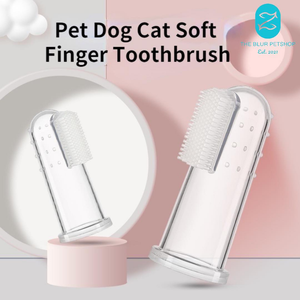 Pet Silicone Finger Cover Cat and Dog Soft Finger Toothbrush Cleaner ...