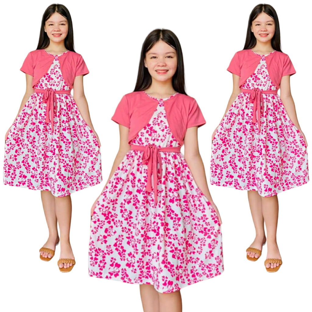 8-12 years old Kid's Girl's Trendy Bolero Jacket Floral Maxi Dress ... 8-12 years old Kid's Girl's Trendy Bolero Jacket Floral Maxi Dress ...
