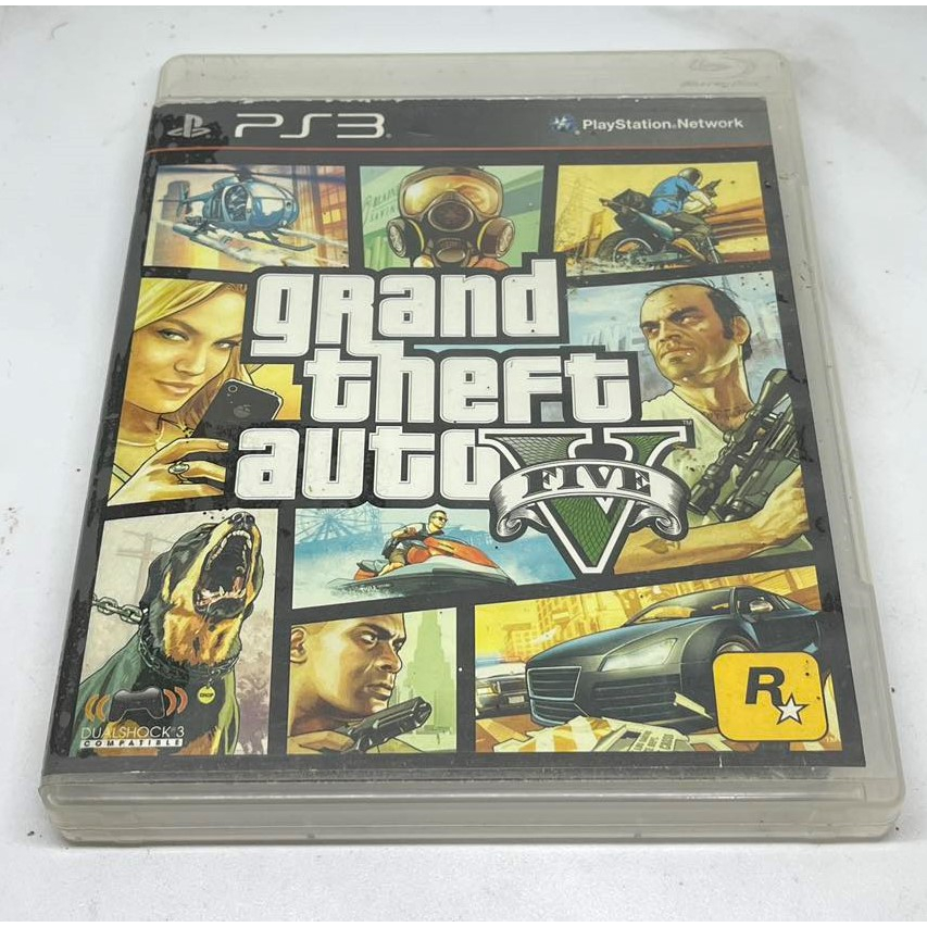Grand Theft Auto V Ps3 Game R1 (us)   R2 (eur)   R3 (asia | Shopee 