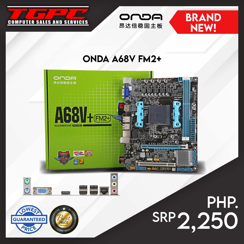 ONDA A68V+ AMD FM2+ MOTHERBOARD DESKTOP COMPUTER CPU A6 A8 A10 | Shopee Philippines