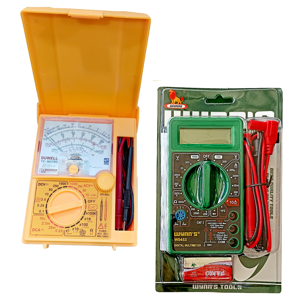 Duwell / Wynn's Multitester Multimeter Manual or DIgital | Shopee ...