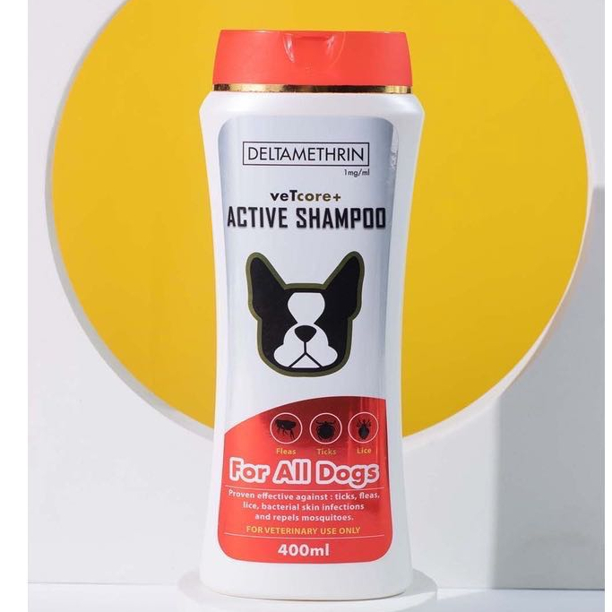 Anti Tick and Flea 400ml Vet Core Plus Vetcore Active Dog Shampoo ...