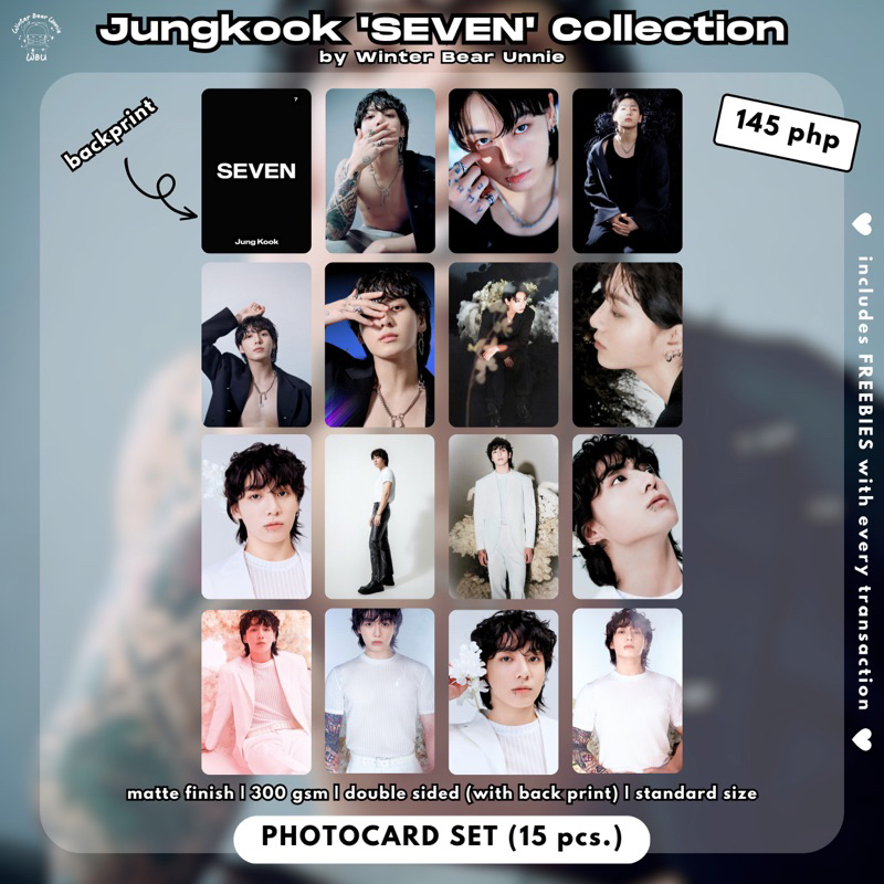 BTS JUNGKOOK SEVEN COLLECTION | UNOFFICIAL FANMADE MERCH | PRINTS BY ...
