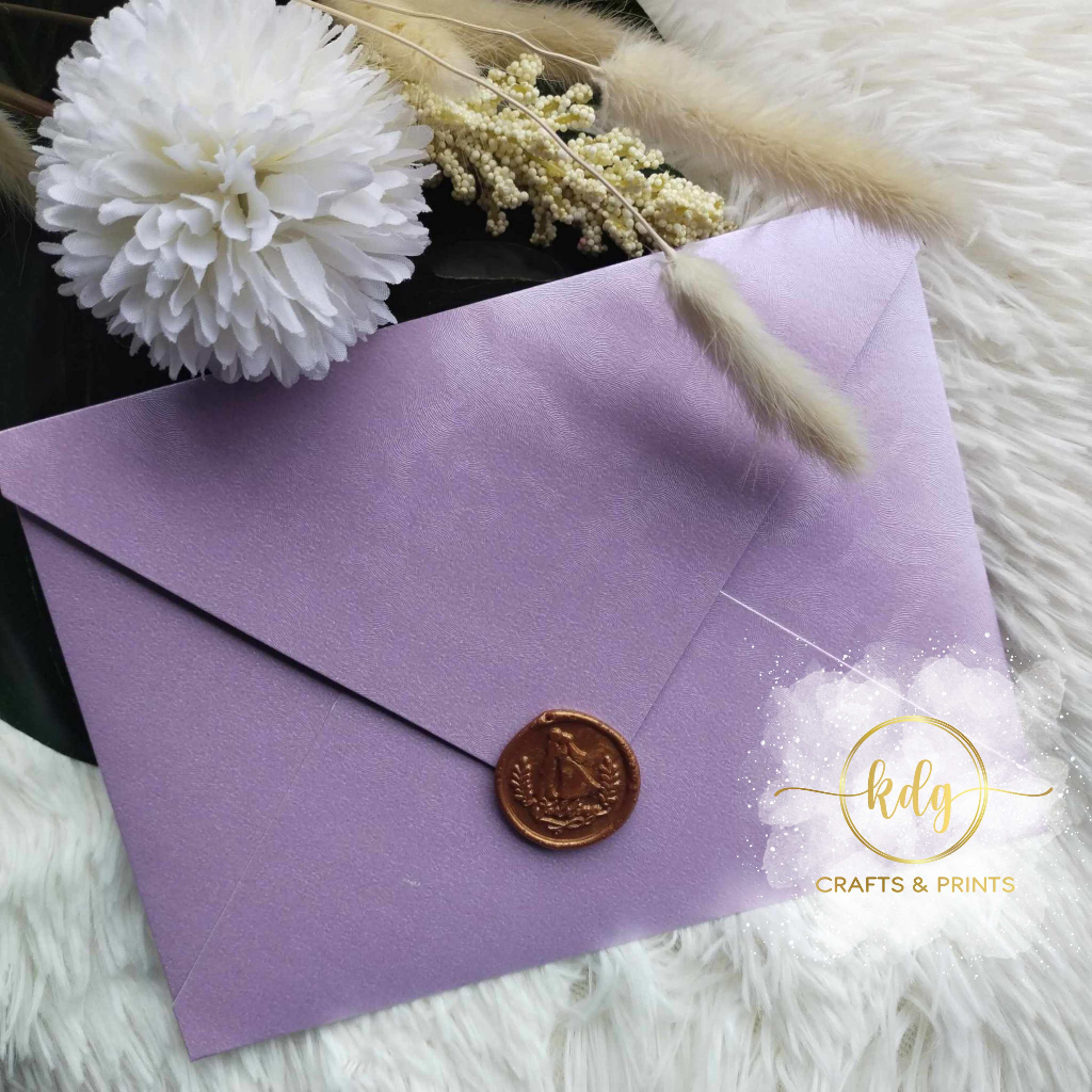5 pcs - Lilac - Makapal 5R / 4R Baronial Envelopes For Invitations ...