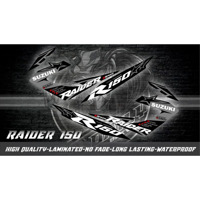 SUZUKI RAIDER 150 CARB/REBORN STOCK SIZE DECAL (STAR EDITION) | Shopee ...