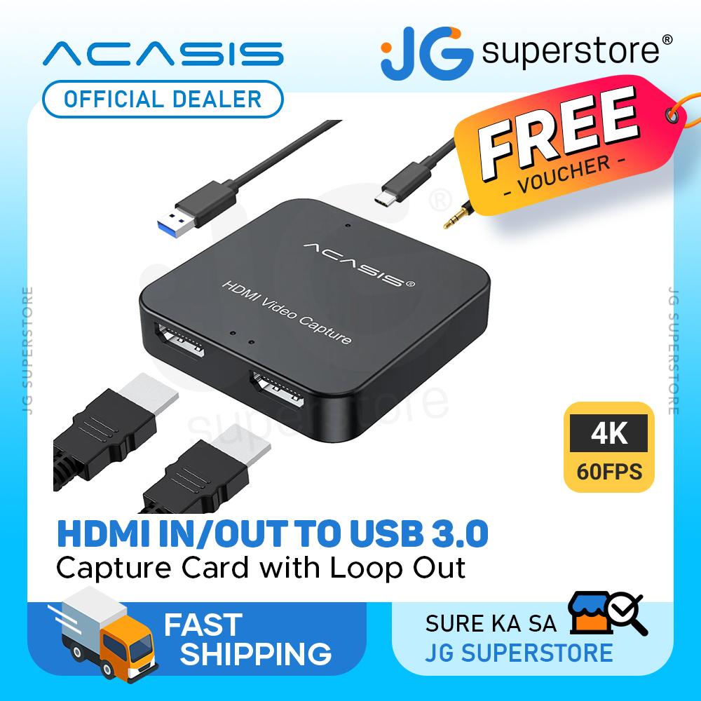 ACASIS HD33 4K 60fps HDMI Video Capture Card Input/Loop Out w/ Type C ...