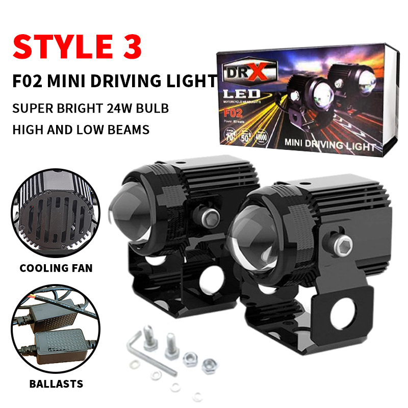 DNF DRX Mini Driving Light V2+ with Firefly Brand 40W/Bulb 6000LM With Cooling System | Shopee ...