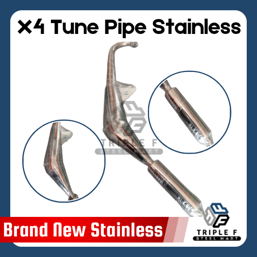 BRAND NEW | X4 Tune Pipe Stainless (Triple F Steel Mart) | Shopee ...