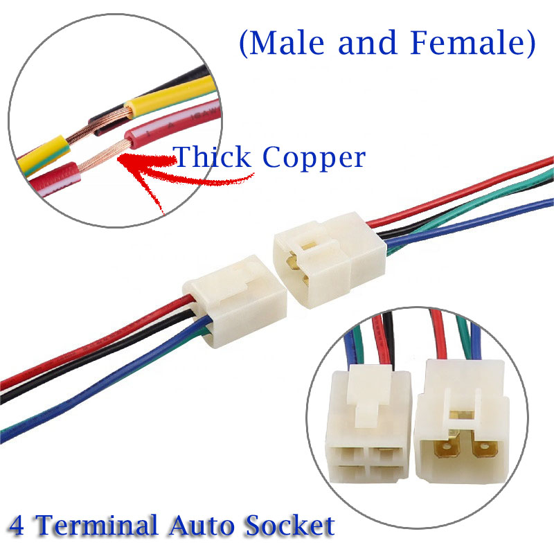 4PMF 4 Pin Terminal Auto Socket (Male / Female) with Japan wire SOCKET ...