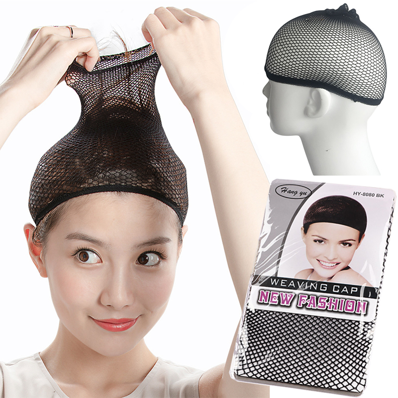 LOYO Wig Cap Hair Net Weaving Black Hairnets Breathable Spandex Elastic ...