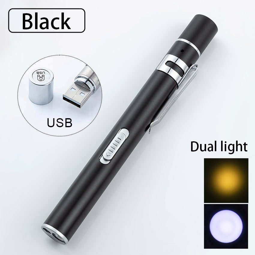 GEEBON Medical Handy Pen Light USB Rechargeable Mini Flashlight LED ...