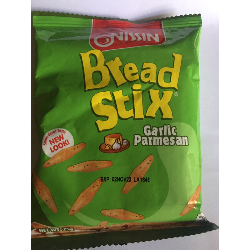 Bread Stix garlic parmesan Nissin 25g | Shopee Philippines