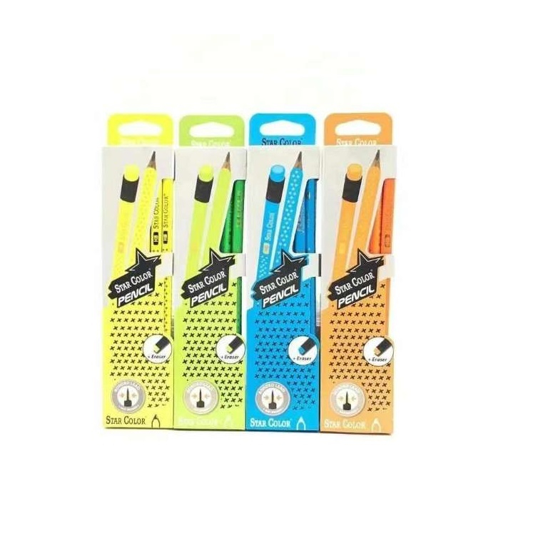 12pcs Pencil Star Color Writing Pencils School Supplies Art Stationery ...