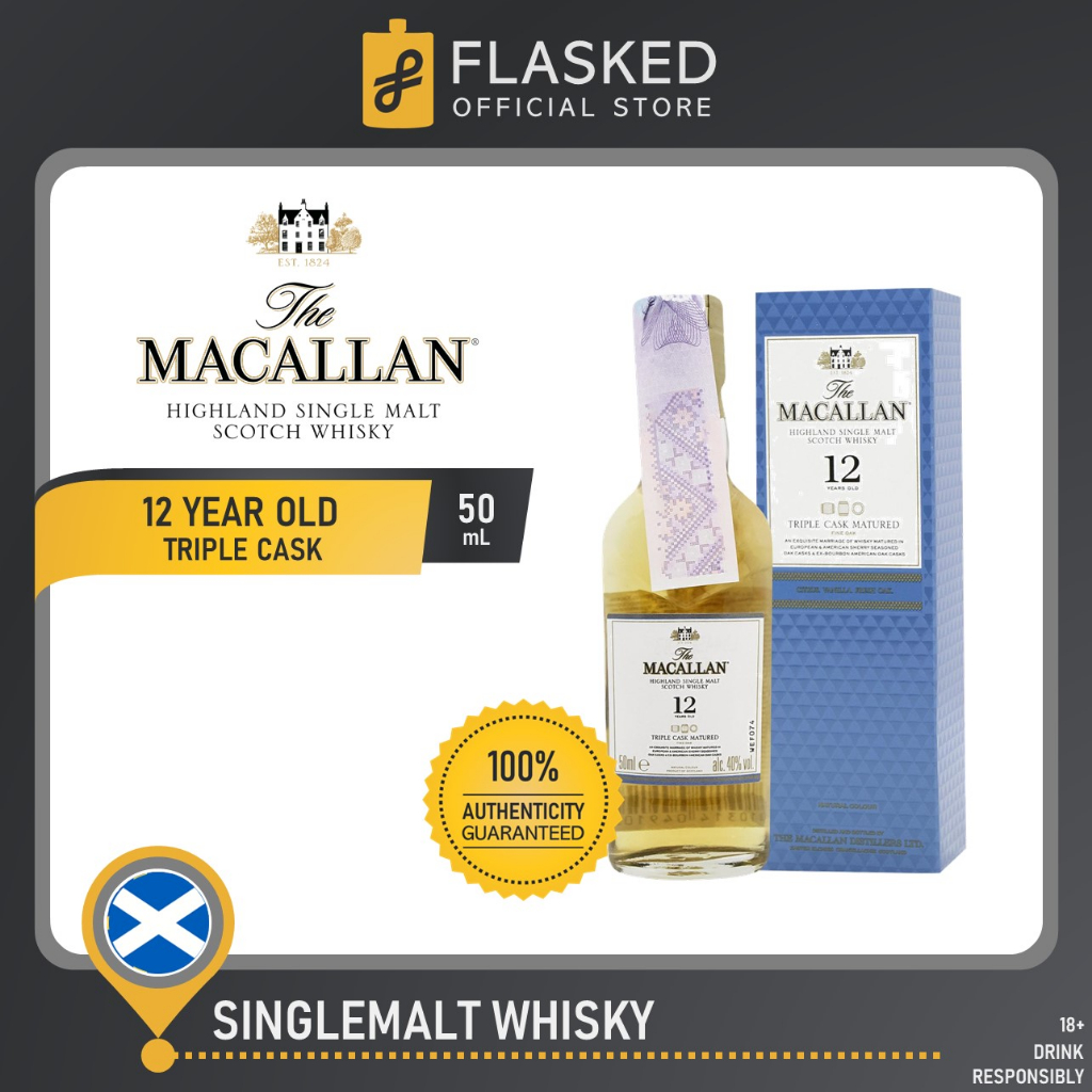 The Macallan Triple Cask 12 Year Old Single Malt Scotch Whisky 50mL ...