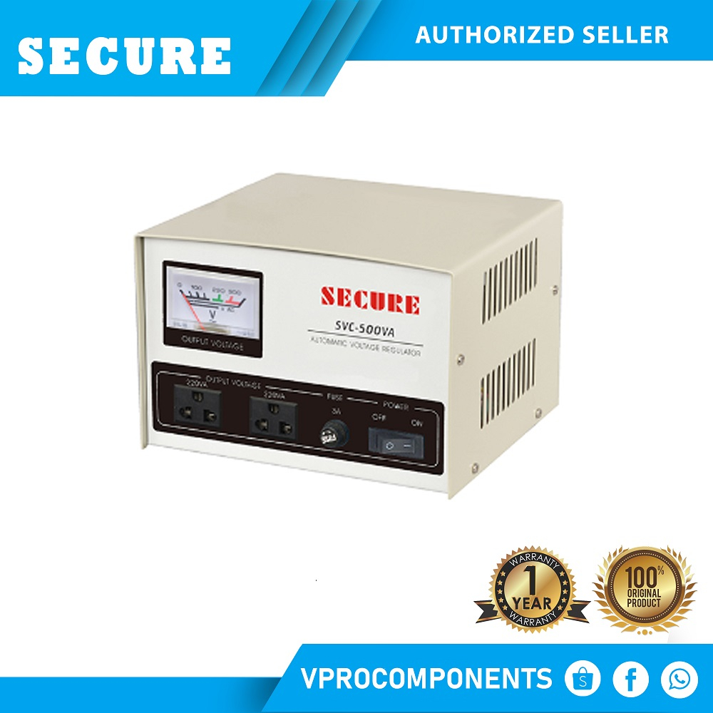 SECURE 500W AVR WITH METER (SVC-500VA) | Shopee Philippines