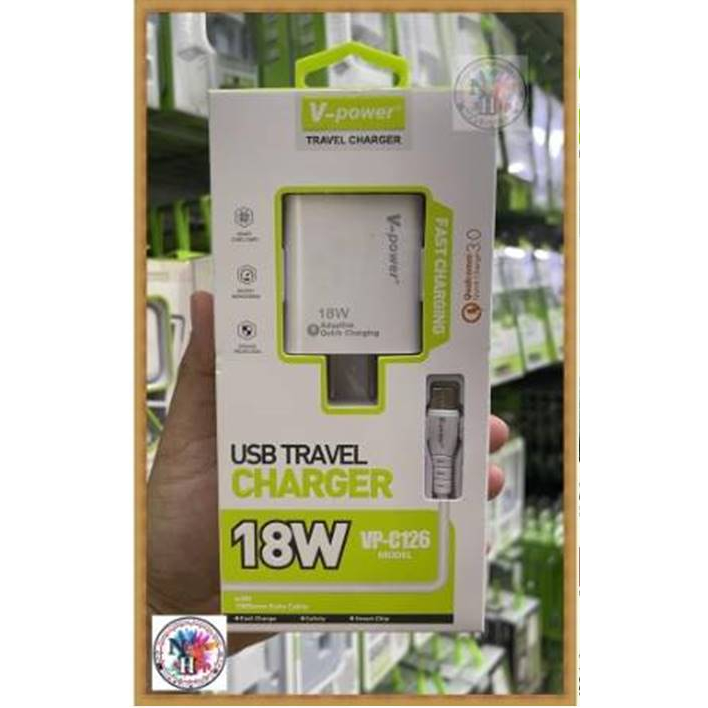 NCA$H VP-C126 18W 3.0 Fast Charger (Micro/Type C) Adaptive Quick USB | Shopee Philippines