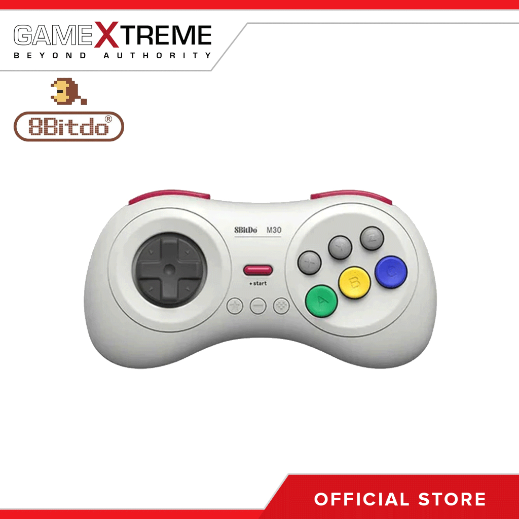 8Bitdo M30 Bluetooth Gamepad (Switch/Windows/Android/MacOS/Steam) White ...