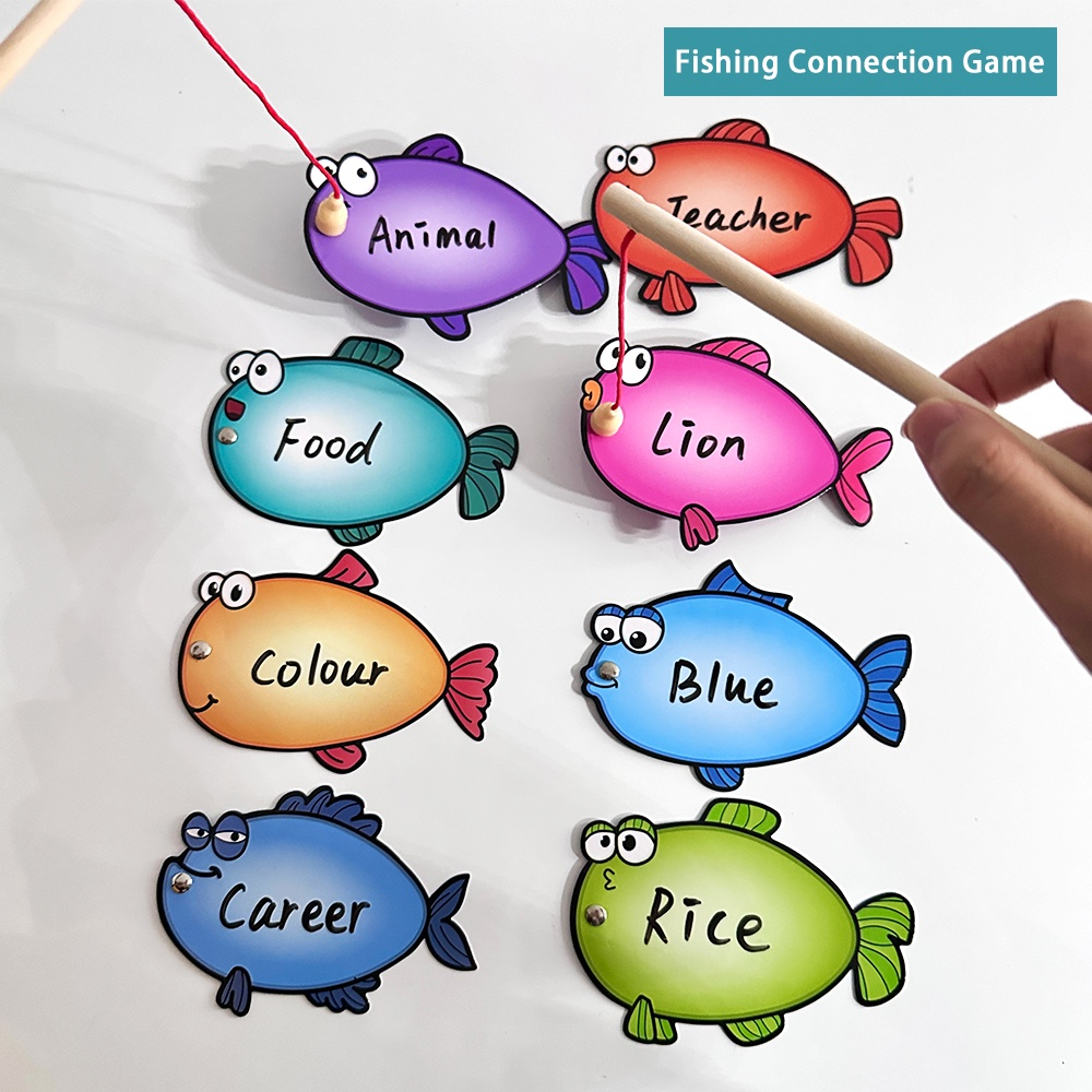 Magnetic Fishing Games for Kids Erasable Fish Cards Baby Early Toys ...