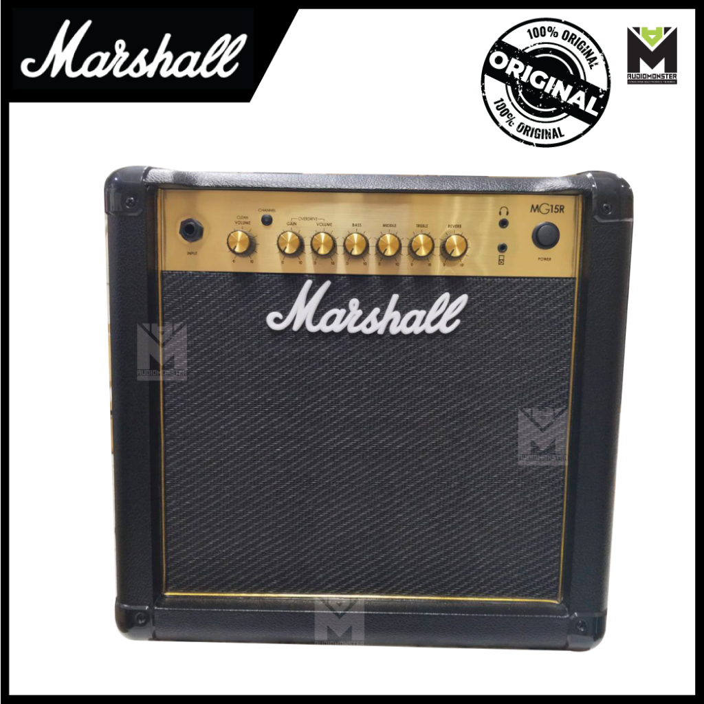 Original Marshall MG15GR/MG-15GR with Spring Reverb 15W Blk & Gld ...