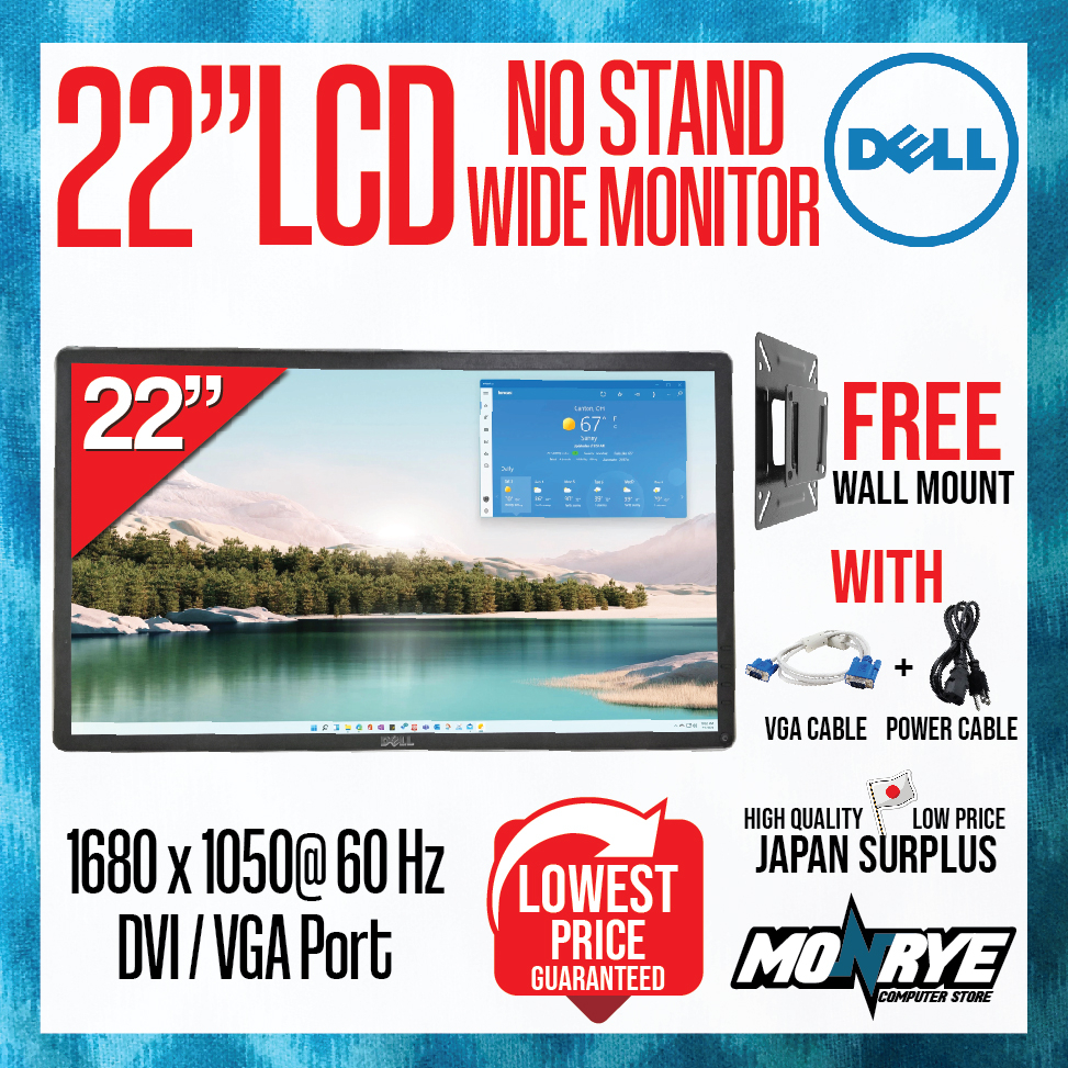Monitors - 17 / 19 / 22 / 24 INCHES - NO STAND - FREE WALL MOUNT ...