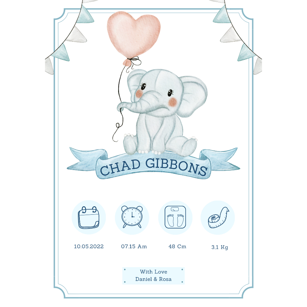 Birth Frame | Personalized | A4 Size Sintra | Shopee Philippines