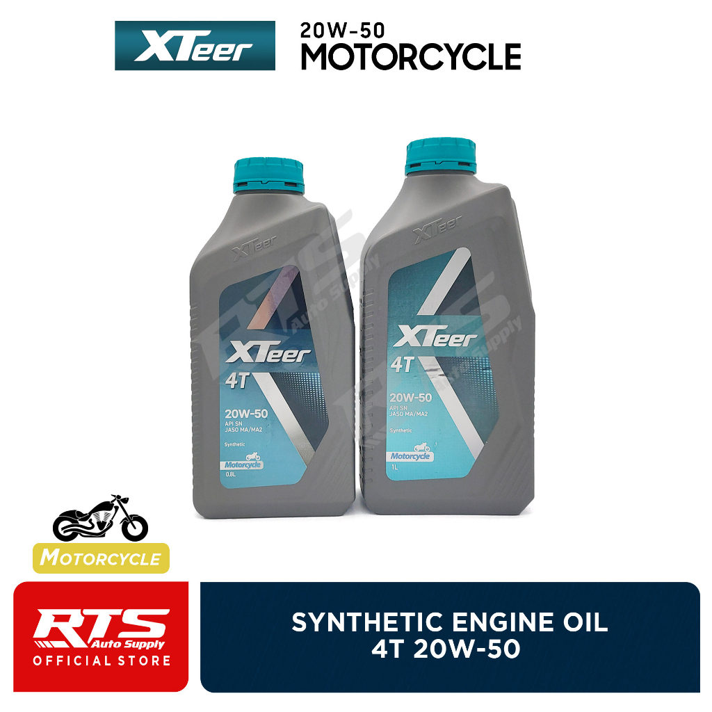 Xteer 4T Synthetic Engine Oil , Motorcycle Api Sn Jaso Ma, Ma2 20w-50 2 ...