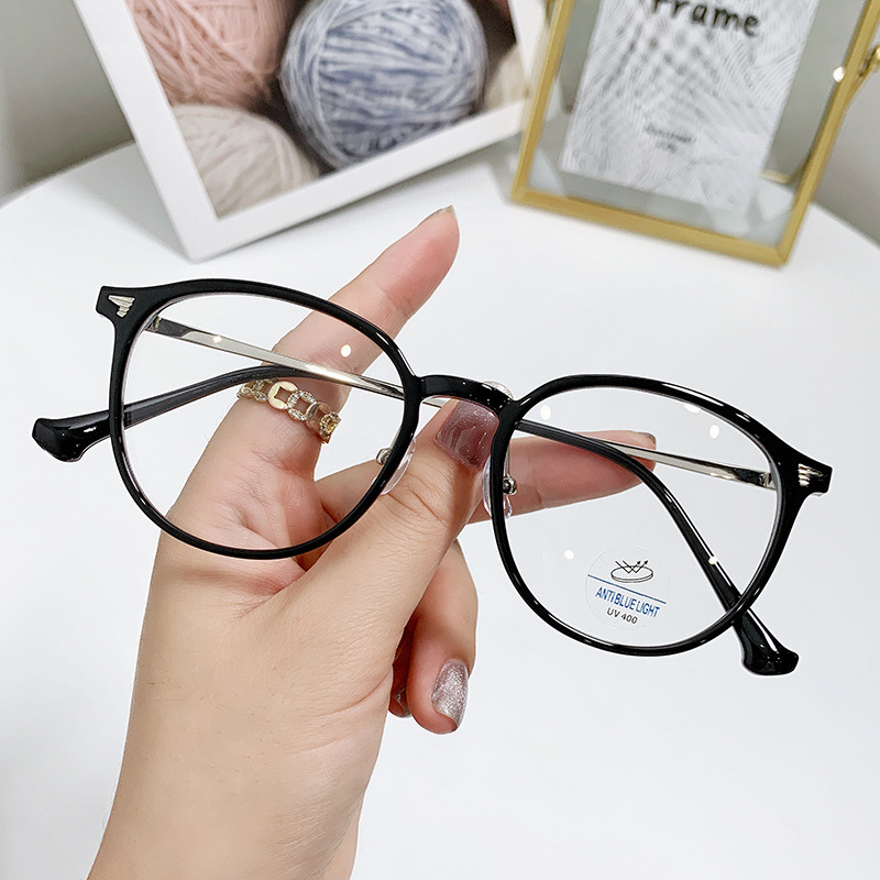 Radiation-proof new tan female plain glasses frame slim Angel Mi Ding ...