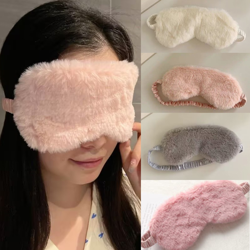 4 Colors Soft Cloud Sleeping Eye Mask Plush sleeping eye mask Blindfold ...