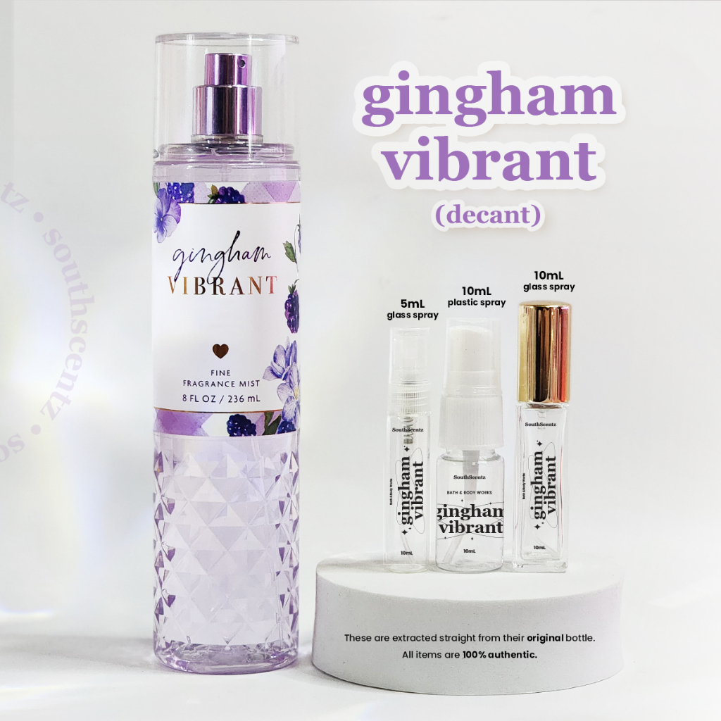 Gingham Vibrant Bath and Body Works Body Mist BBW 5mL 10mL SouthScentz ...