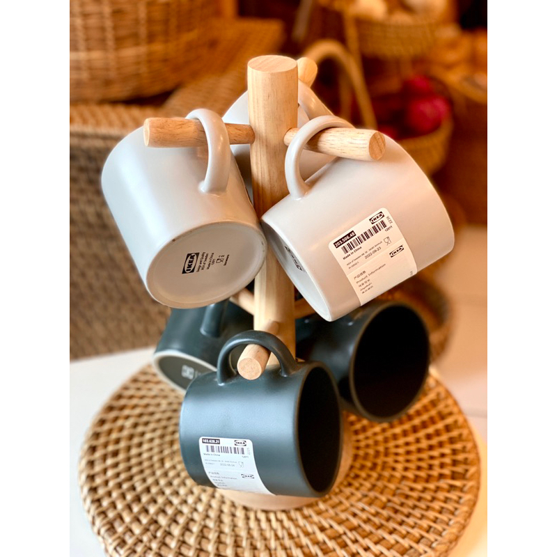 IKEA Mug Dark Gray/Beige Dinera | Shopee Philippines