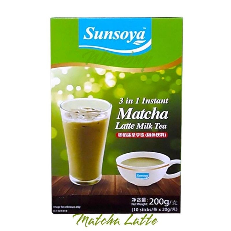 Sunsoya Instant Matcha Latte Milk tea (10 sticks X 20 grams) | Shopee ...