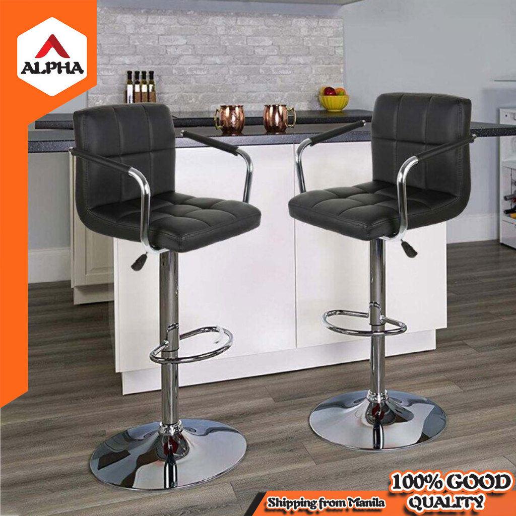 High Chair Bar Stool Height Air Lift Adjustable Swivel Seat Modern With ...