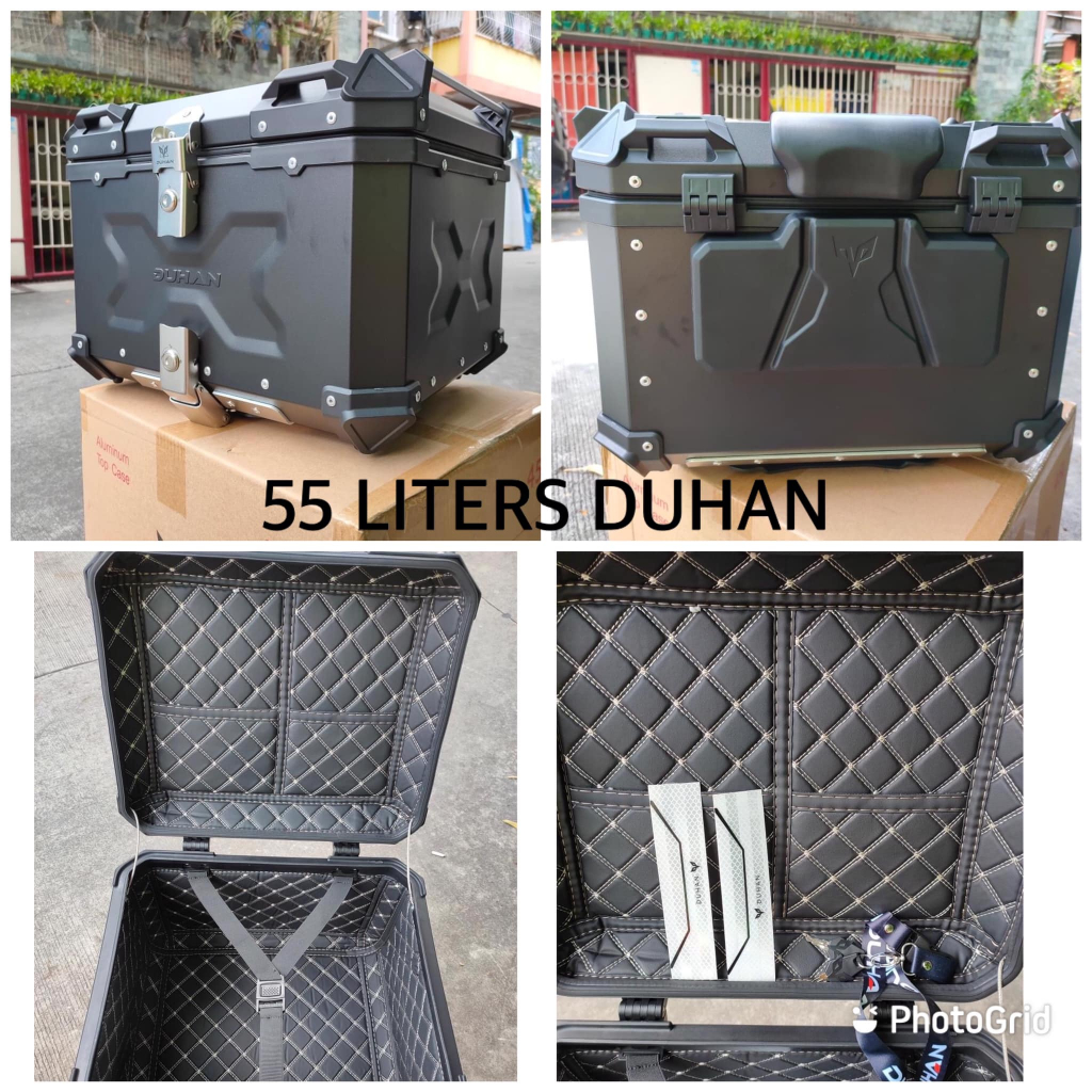 Duhan 55 LITERS PURE ALLOY TOP BOX with Backrest... | Shopee Philippines