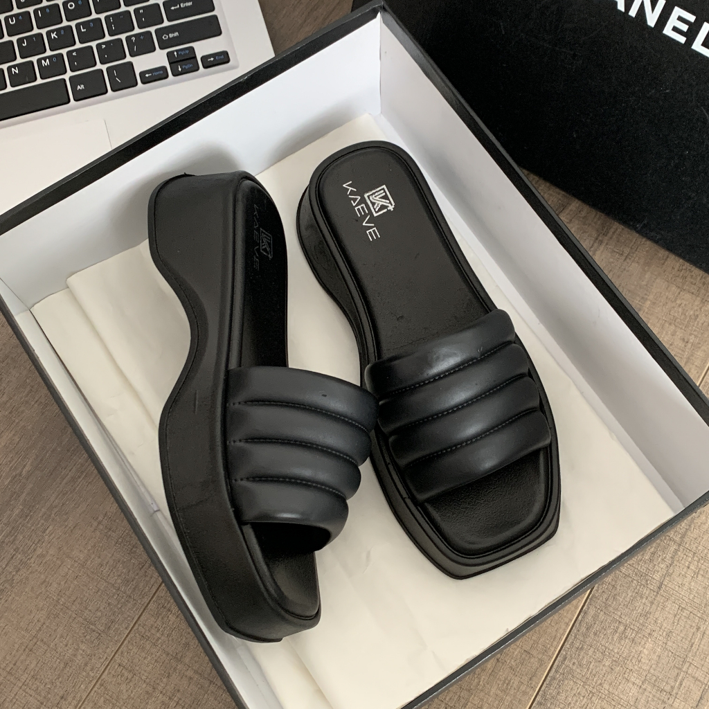 「KAEVE」(+1 size) Korean Version Simple wedge High Heels Sandals For ...