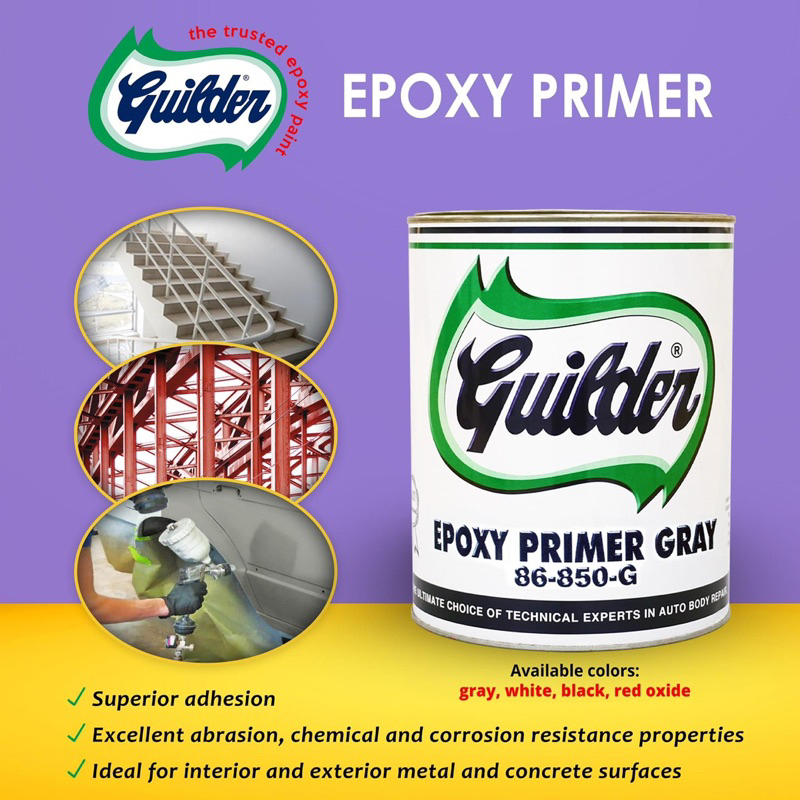 GUILDER EPOXY PRIMER GRAY WITH EPOXY CATALYST | Shopee Philippines