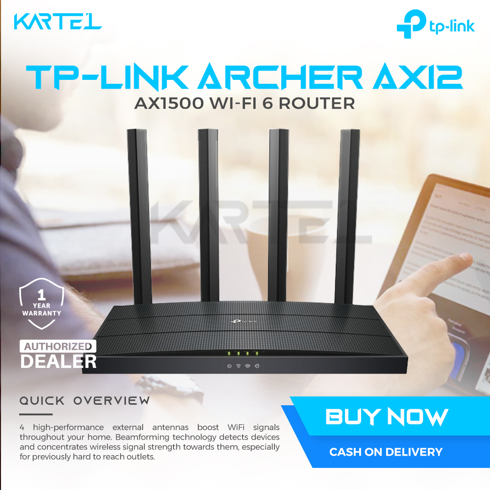 Tp-Link Archer AX12 AX1500 Wi-Fi 6 Router | Shopee Philippines