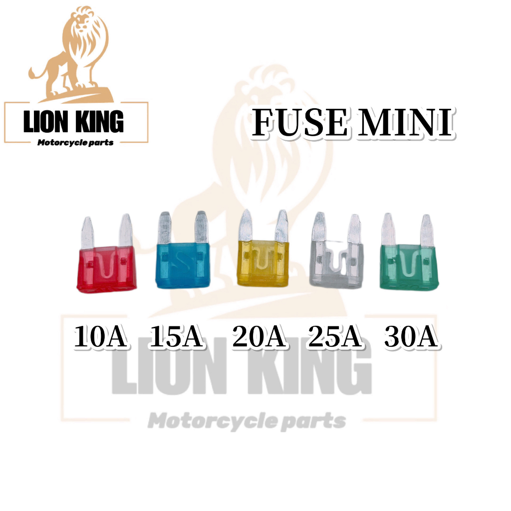 MOTORCYCLE 1PC FLAT BLADE FUSE MINI 10A 15A 20A 25A 30A | Shopee ...