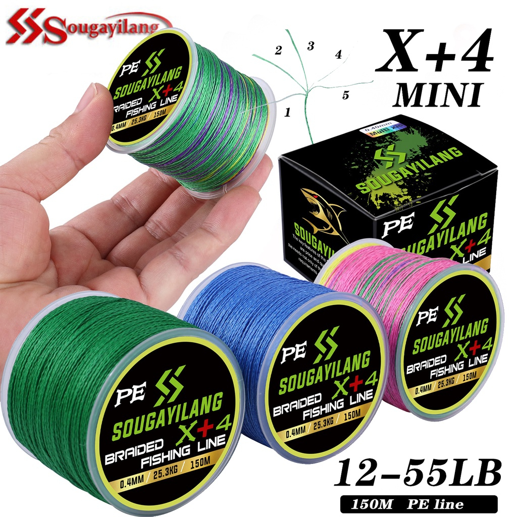 Sougayilang Super Strong PE Fishing Line Mini X+4 PE Fishing Line 12-55 ...