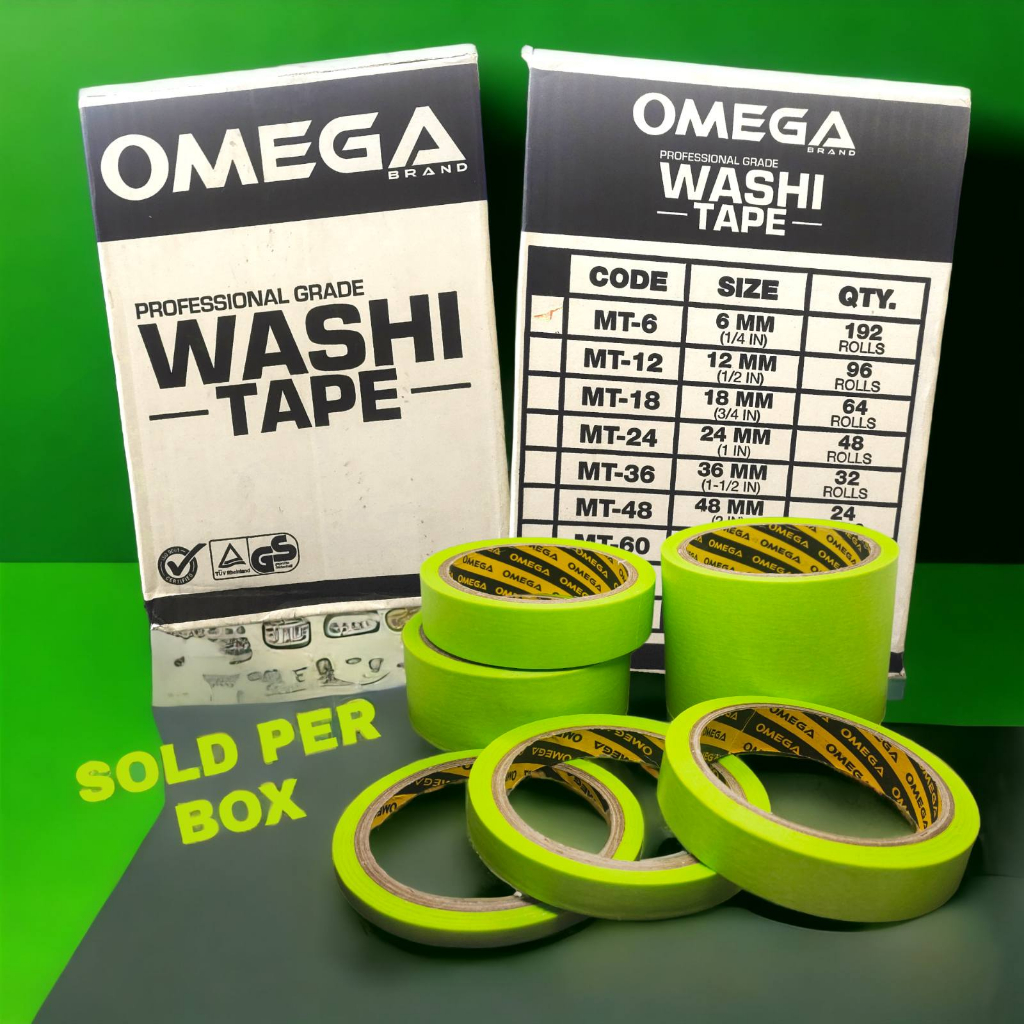 Washi Tape (Sold Per Box) Professional Grade Omega Brand For Auto ...
