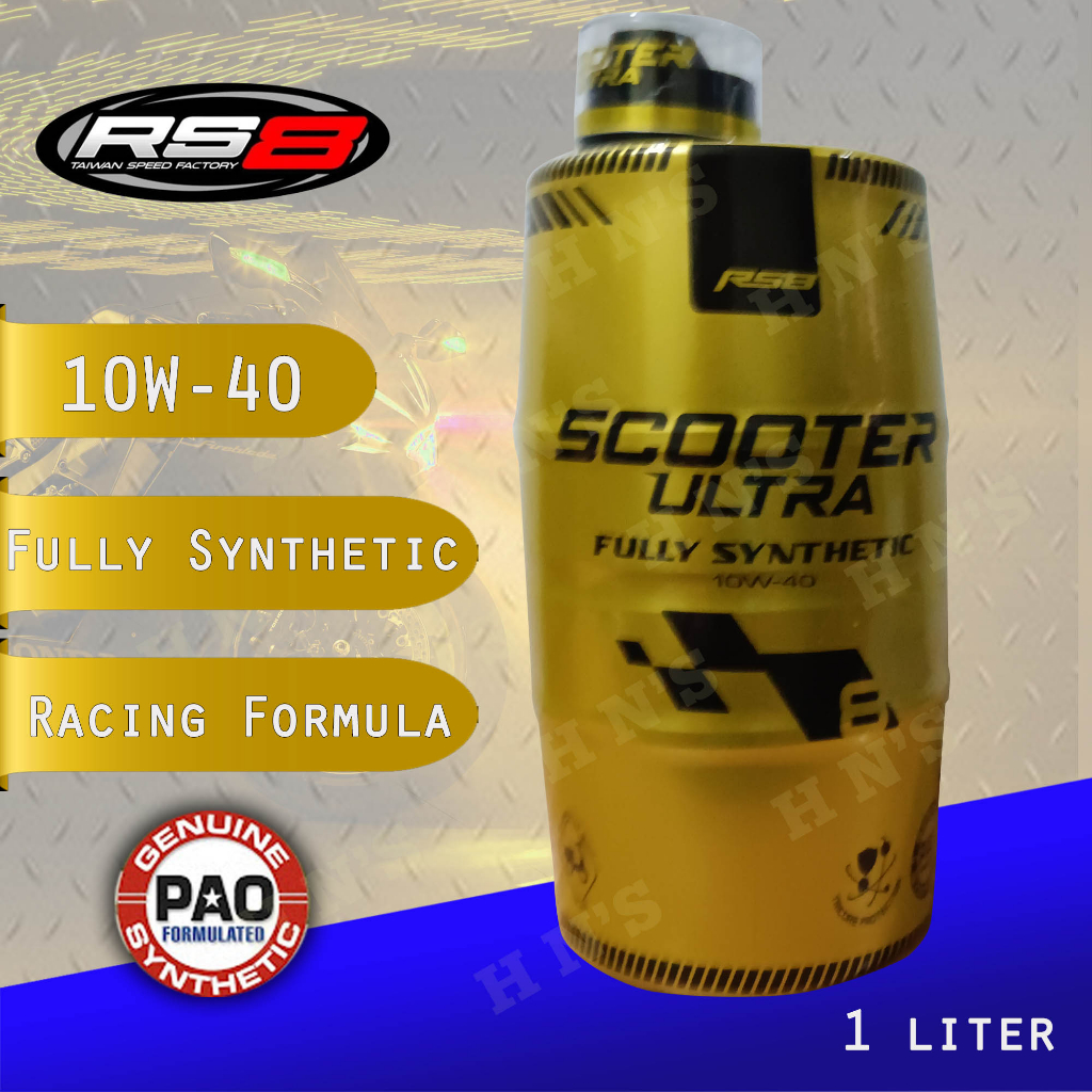 RS8 Scooter Ultra 10W-40 Fully Synthetic Motor Oil ( 800ml / 1 Liter ...