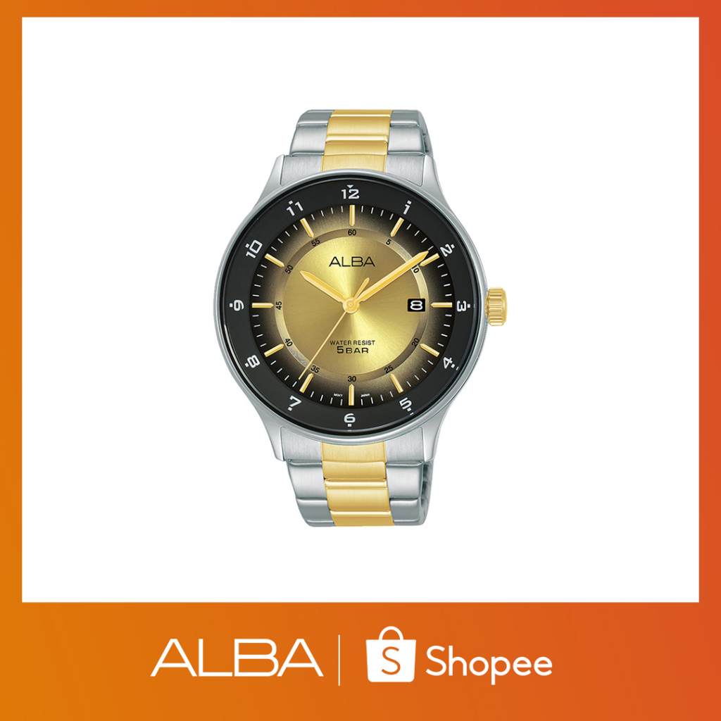 ALBA Philippines Gold and Black Dial Two Toned Dial AS9M07X1 Quartz Men ...