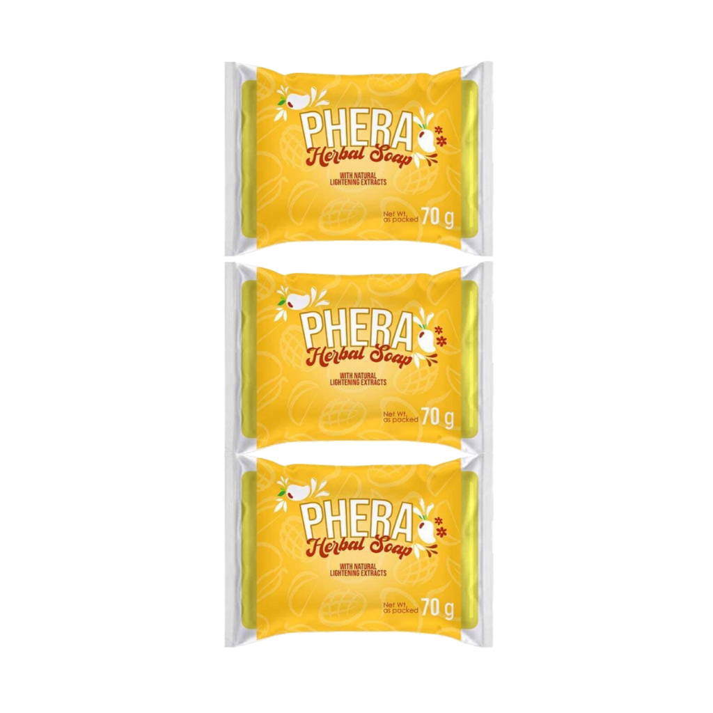 PHERA Herbal Soap w/ Natural Lightening Extracts Whitening Soap Mango ...