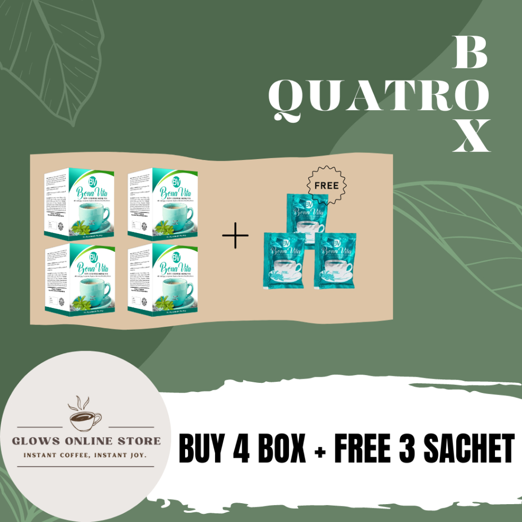 BONAVITA COFFEE 8-IN-1 QUATRO BOX (BUY 4 BOX + 3 FREE SACHETS) | Shopee ...