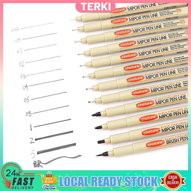 Waterproof Painting Hook Line Needle Tube Pen Sketch Painting Neutral ...