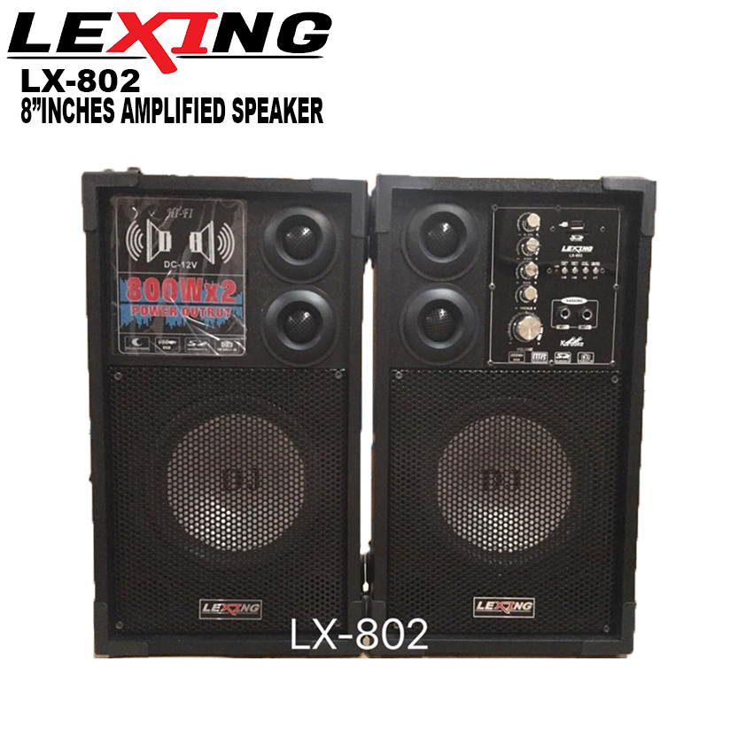 lexing (8"inches )amplifier dual speaker (pairs) | Shopee Philippines