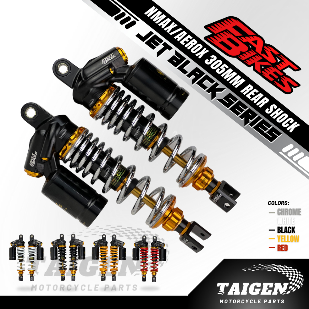 FASTBIKES NMAX AEROX Jet Black Series Motorcycle Rear Shock Absorber ...