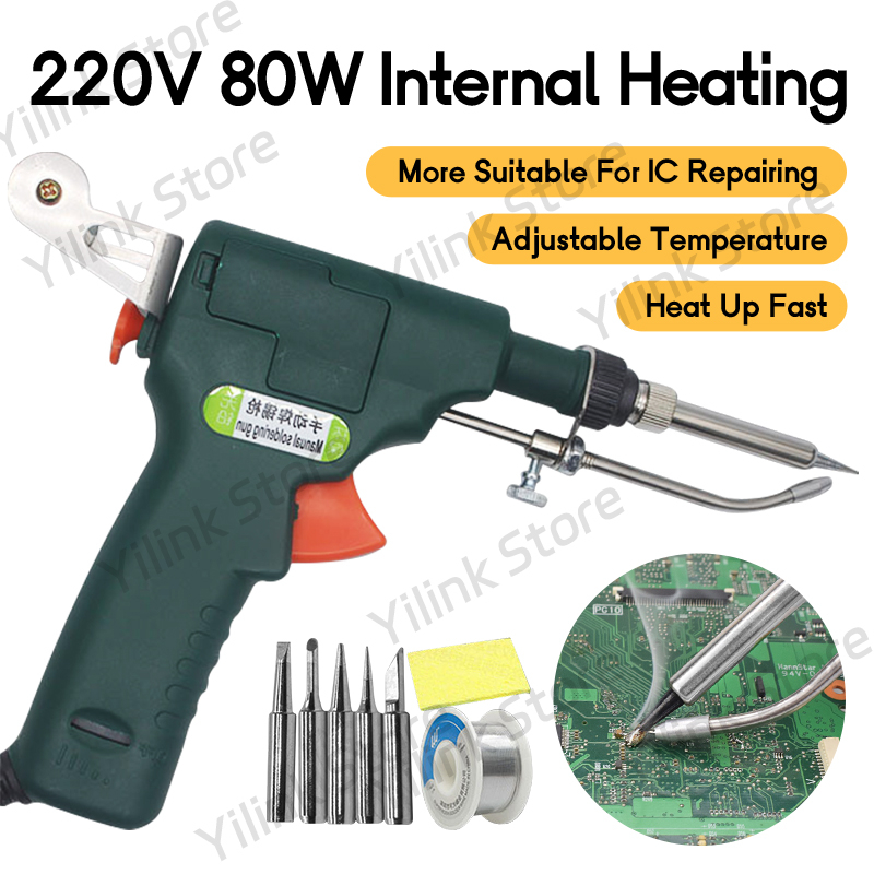 220V Adjustable temperature Welding gun Automatic Soldering Gun 80W ...