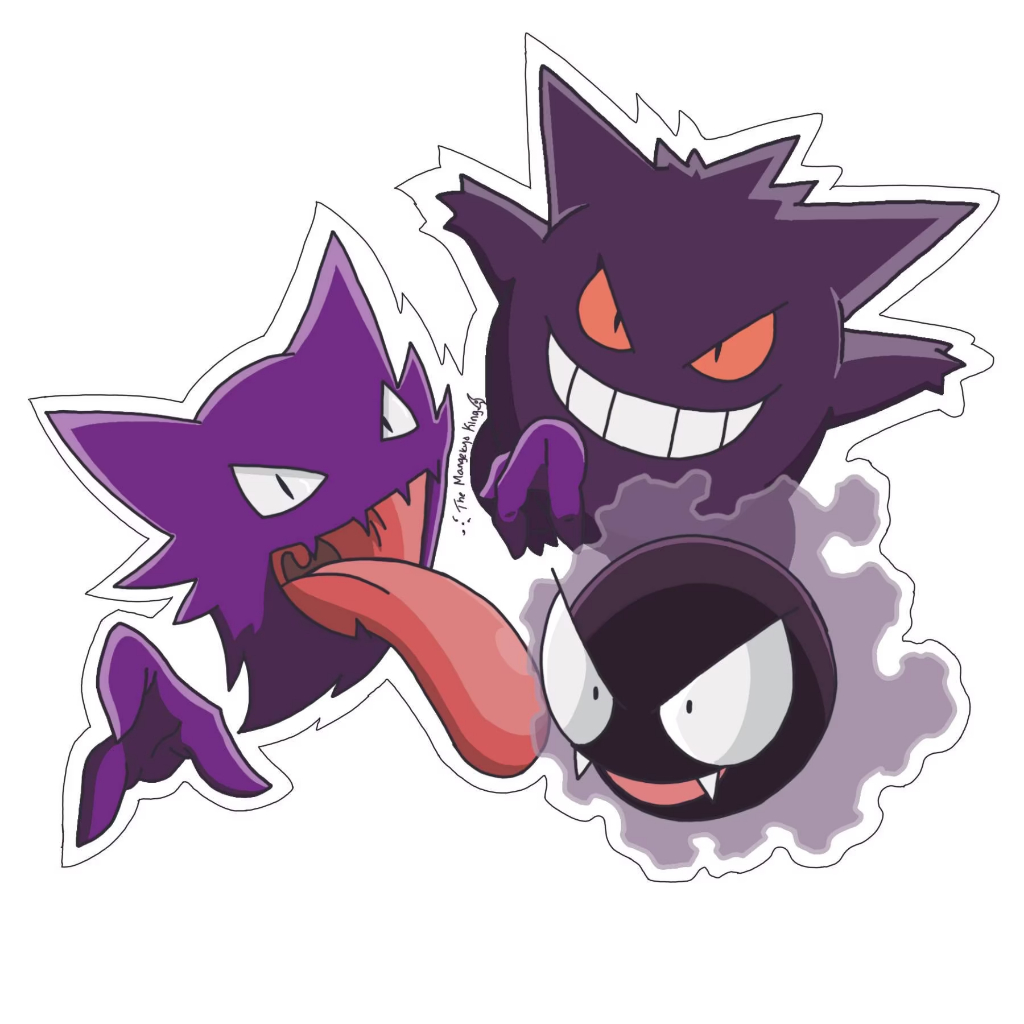 Gastly , Haunter & Gengar Pokemon Cards TCG ( 1st Gen Pokemon ...